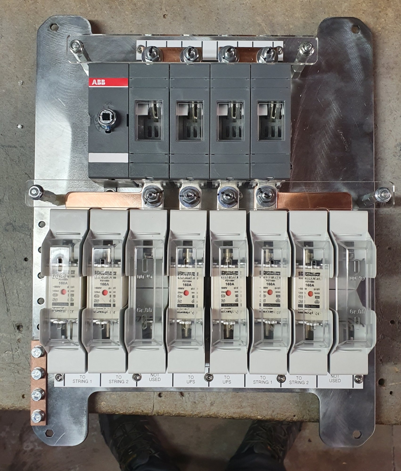 Combined DC Isolation / Fuse Transition panel - RB1